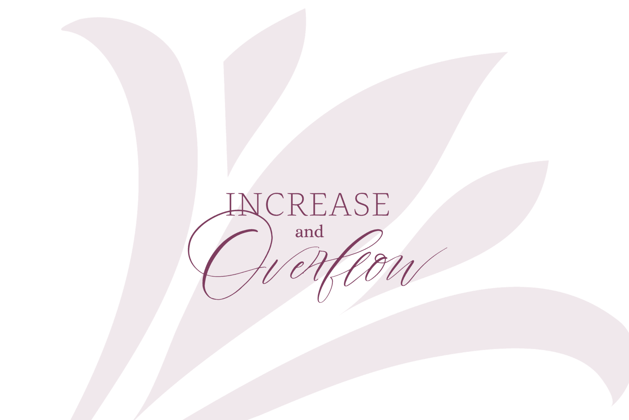 Increase and Overflow - Christian Working Woman